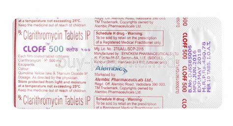 Buy Cloff Clarithromycin Online