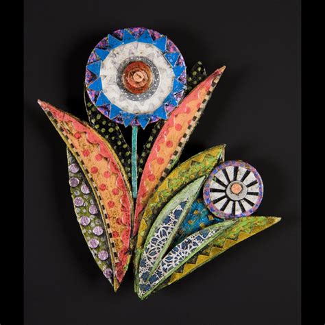 Paper Flower Assemblage Art