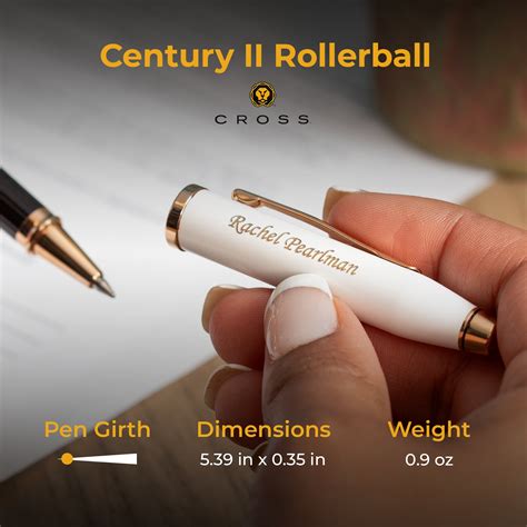Cross Century Ii Pearlescent White Lacquer Rollerball Pen