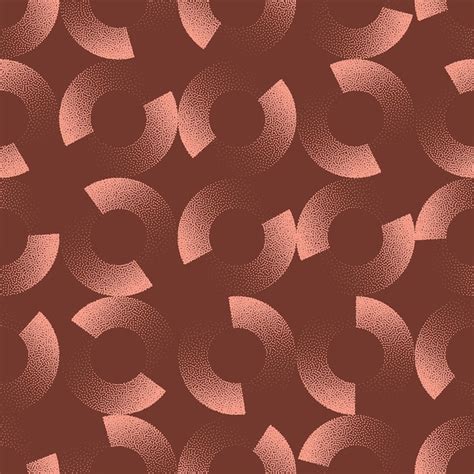 Premium Vector Whimsical Split Circles Seamless Pattern Trendy Vector Brown Abstract Background