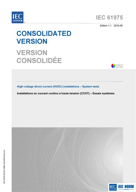 Iec 61975 2010 Amd1 2016 Csv Pdf Iec Norm Store