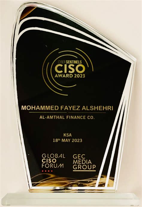 Cisoawards Ciso Cybersecurity Informationsecurity Mohammed
