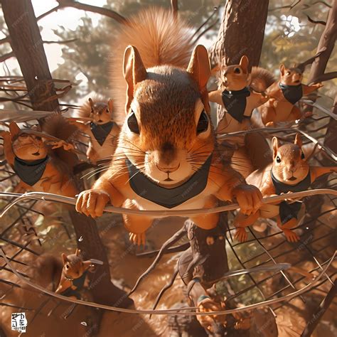 Premium Photo Mission Impossible Squirrel Squad