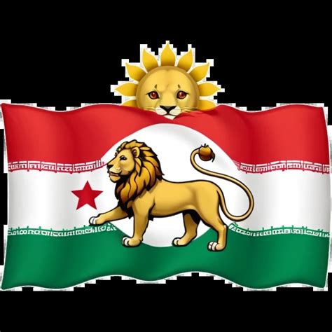 Irans Flag Before Revolution 1979 Emoji Ai Emoji Generator