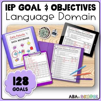 IEP Goals And Objectives Tracking LANGUAGE GOALS IEP Data Collection Sheets