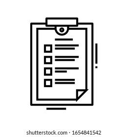 Check List Line Icon Concept Sign Stock Vector Royalty Free Shutterstock