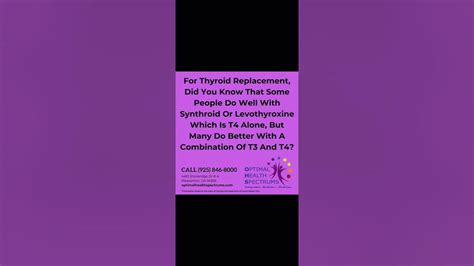 For Thyroid Replacement Did You Know That Some People Do Well With
