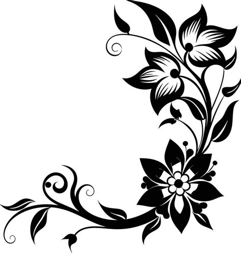 Black Corner Designs Jacobean Black Corner Machine Embroidery Design