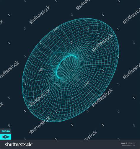 Torus Molecular Lattice Connection Structure 3d Stock Vector Royalty Free 337182239 Shutterstock