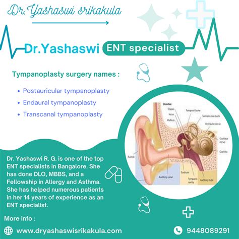Dr Yashaswi Is The Best Ear Specialist In Bangalore Poochselvan Medium
