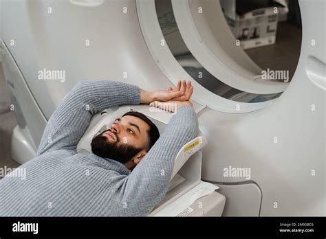 Man Is Doing Computed Tomography X Ray Examination Of Abdominal In A Ct Scan Room Ct Scan Of