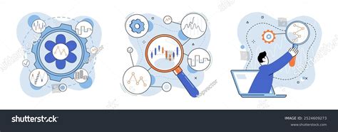 Technical Analysis Vector Illustration Trading Financial Stock Vector Royalty Free 2524609273