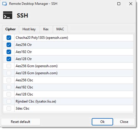 SSH Algorithm Support Devolutions Documentation
