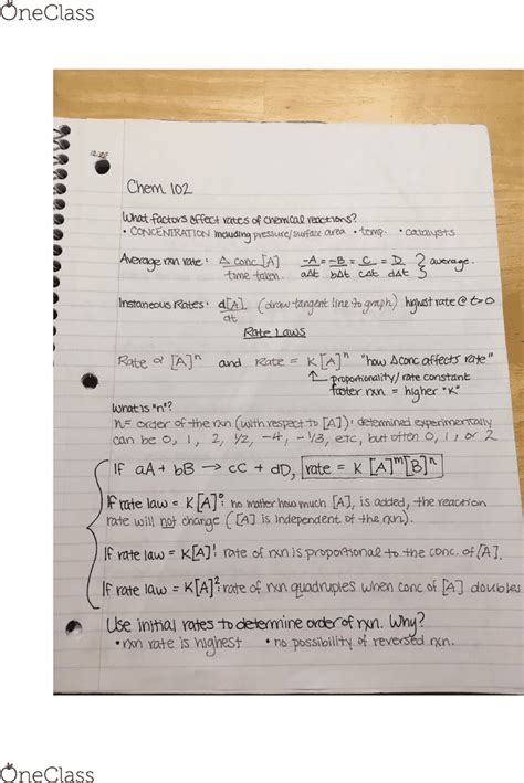 Chem102 Midterm Chem 102 Pre Midterm Summary Oneclass