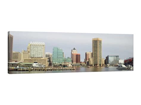Baltimore Panoramic Skyline Ii Cityscape Canvas Wall Art Icanvas