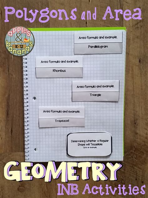 Polygons And Area Guided Notes Presentation And Inb Activities Math Interactive Notebook
