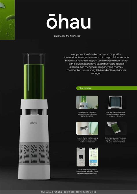 Microalgae Based Natural Air Purifier Design Versatile Concept Departemen Desain Produk Industri