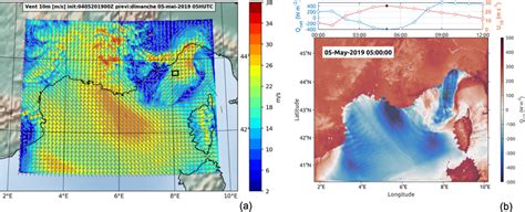 results of the wind situation on 5 may wrf model wrf arw v4 2 1 the
