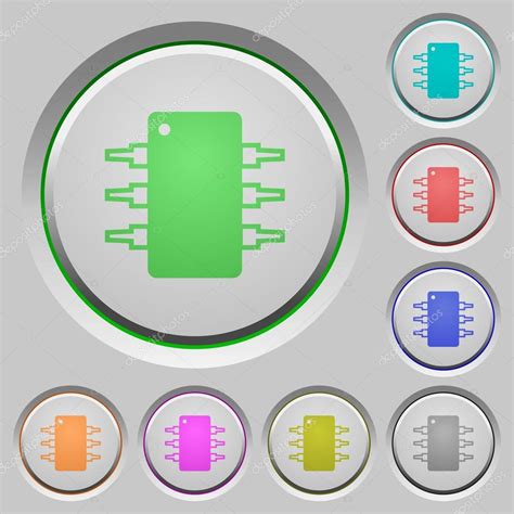 Integrated Circuit Push Buttons Stock Vector Image By ©renegadehomie 98158886