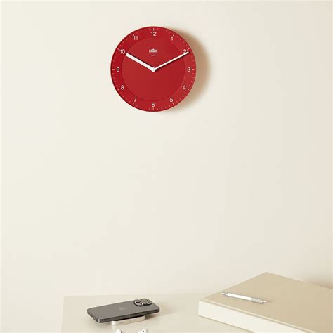 Braun Bc06 Wall Clock Red End Au