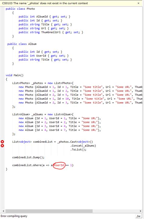 Get Information Relevant To User Using Linq On Object List Combined