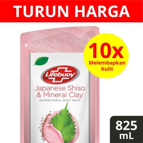 Jual Lifebuoy Sabun Mandi Shiso And Mineral Clay 825ml Sabun Mandi Pink Japanese 825 Ml Shopee