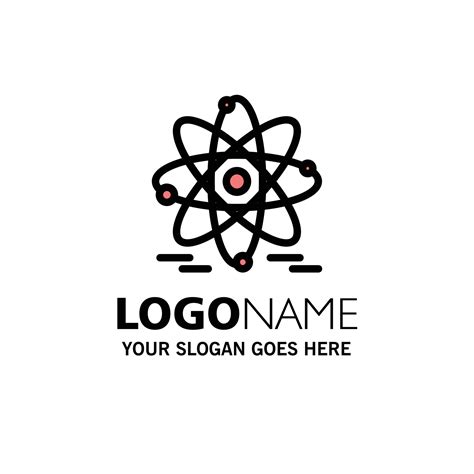Atom Education Nuclear Business Logo Template Flat Color 13143410