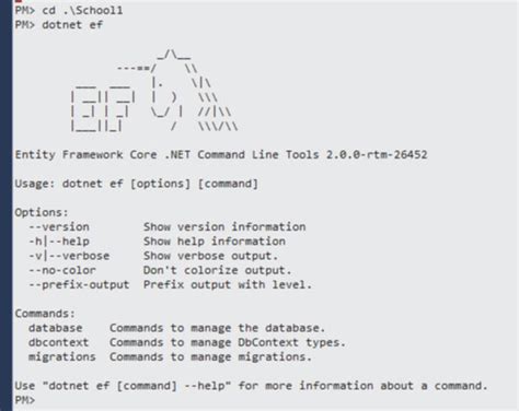 Entity Framework No Executable Found Matching Command Dotnet Ef
