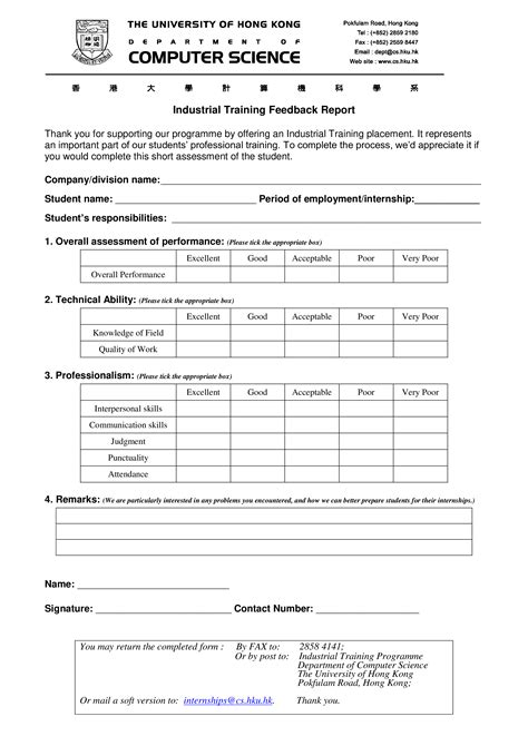 Training Feedback Report Valuable Insights For Babes In Industrial Training