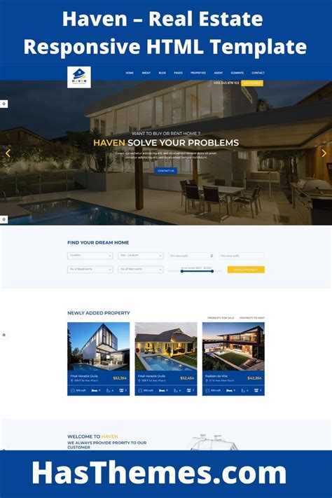 Haven Real Estate Responsive Html Template Artofit