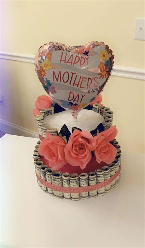 Mothers Day Heart Shaped Box With Money And Roses Mothers Day Ts