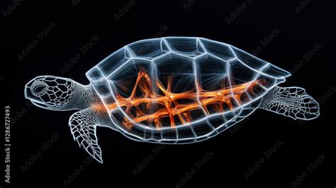 Anatomy A Detailed Cross Section Image Of A Turtles Shell Showcasing