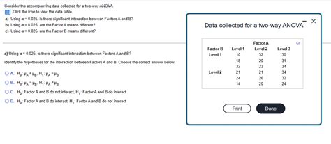 Solved Consider The Accompanying Data Collected For A
