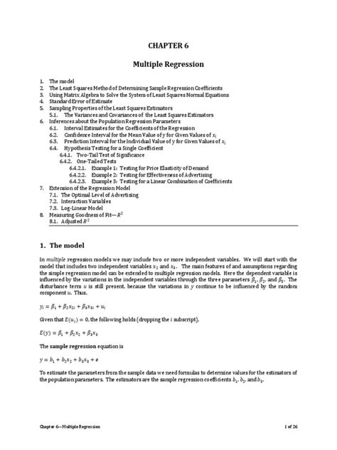 6 multiple regression pdf variance errors and residuals