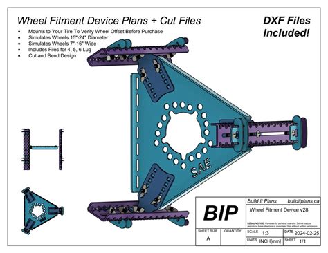 Wheel Offset Tool Dxf Wheel Simulator Files Plans Etsy