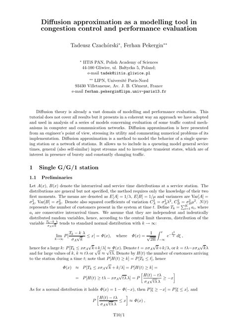 Pdf Diffusion Approximation As A Modeling Tool In Congestion Control