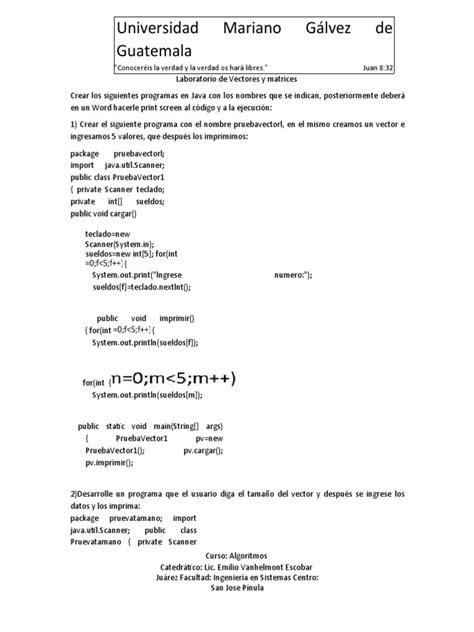 laboratorio de vectores y matrices pdf estructura de datos de matriz datos de computadora