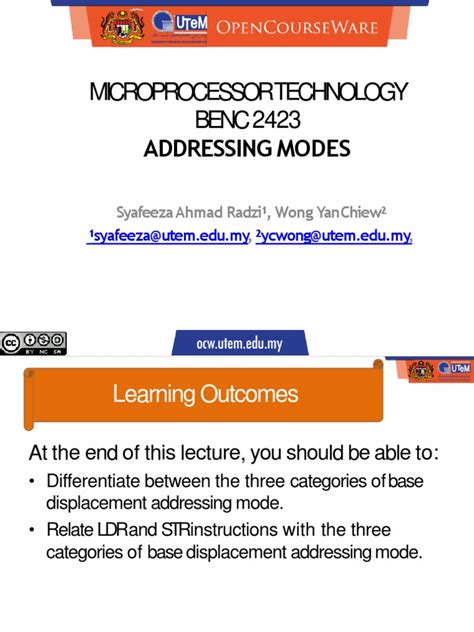 Chapter 3 3 Addressing Mode Lecturer Pdf Integrated Circuit Office Equipment