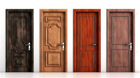 흰색 배경에 격리된 3d 렌더링의 정통 목조 문 모음 3d 배경 3d 렌더링 배경 집 외관 배경 이미지 Hd 3d 3d 렌더링 집 외관 배경 사진 무료 다운로드