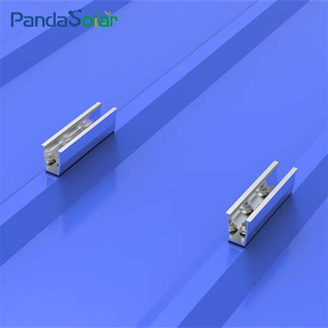 Metal Roof Montage System Hot Sale Anodized Aluminum Alloy Mini Rail Brakets China Solar Metal