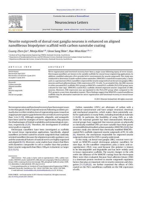 Pdf Neurite Outgrowth Of Dorsal Root Ganglia Neurons Is Enhanced On Aligned Dokumentips