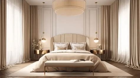 베이지 인테리어로 고급스러운 침실 디자인 옷장이 있는 호텔의 3d 렌더링 럭셔리 모던 침실 스위트 고화질 사진 사진 배경 일러스트 및 사진 무료 다운로드 Pngtree