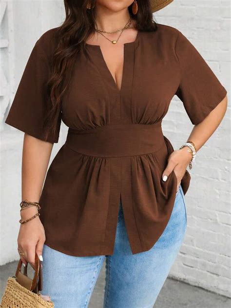 Womens Plus Size Blouses Shirts And Tops Shein Usa