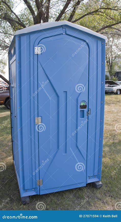 Blue Porta Potty Outhouse At An Event Stock Photo Image Of Porta Blue