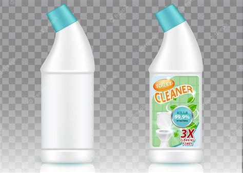 Premium Vector Toilet Cleaner Bottle Packaging Vector Mockup Set