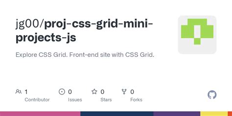 GitHub Jg Proj Css Grid Mini Projects Js Explore CSS Grid Front End Site With CSS Grid