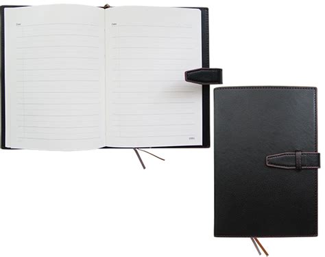 ბლოკნოტი A5 ტყავის ყდით და საკეტით ხაზი Deli · საკანცელარიო