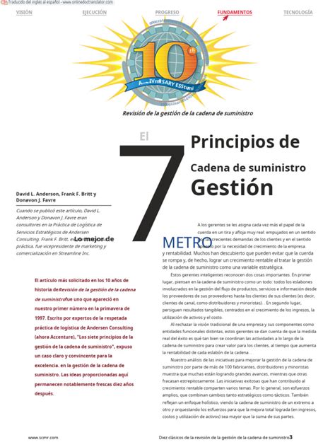 Seven Principles Of Scm Pdf Logística Gestión De La Cadena De Suministro