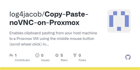 Github Log4jacob Copy Paste Novnc On Proxmox Enables Clipboard Pasting From Your Host Machine