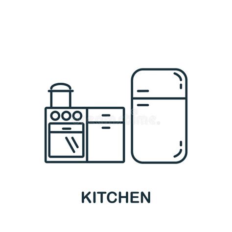 Kitchen Icon From Interior Collection Simple Line Element Kitchen
